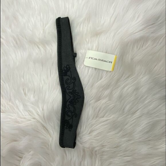 Howard Wolf | Accessories | Howardwolfgraywithblackembroiderydesignbelt ...